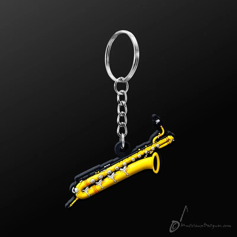 Music Key Ring - Baritone Saxophone
