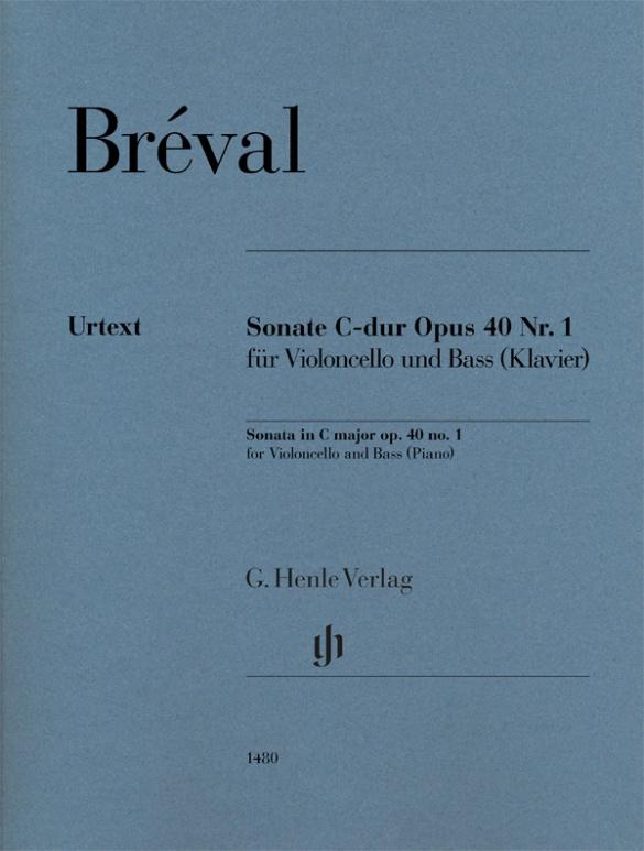 Breval: Sonata in C Major, Op. 40 No. 1 for Cello & Piano