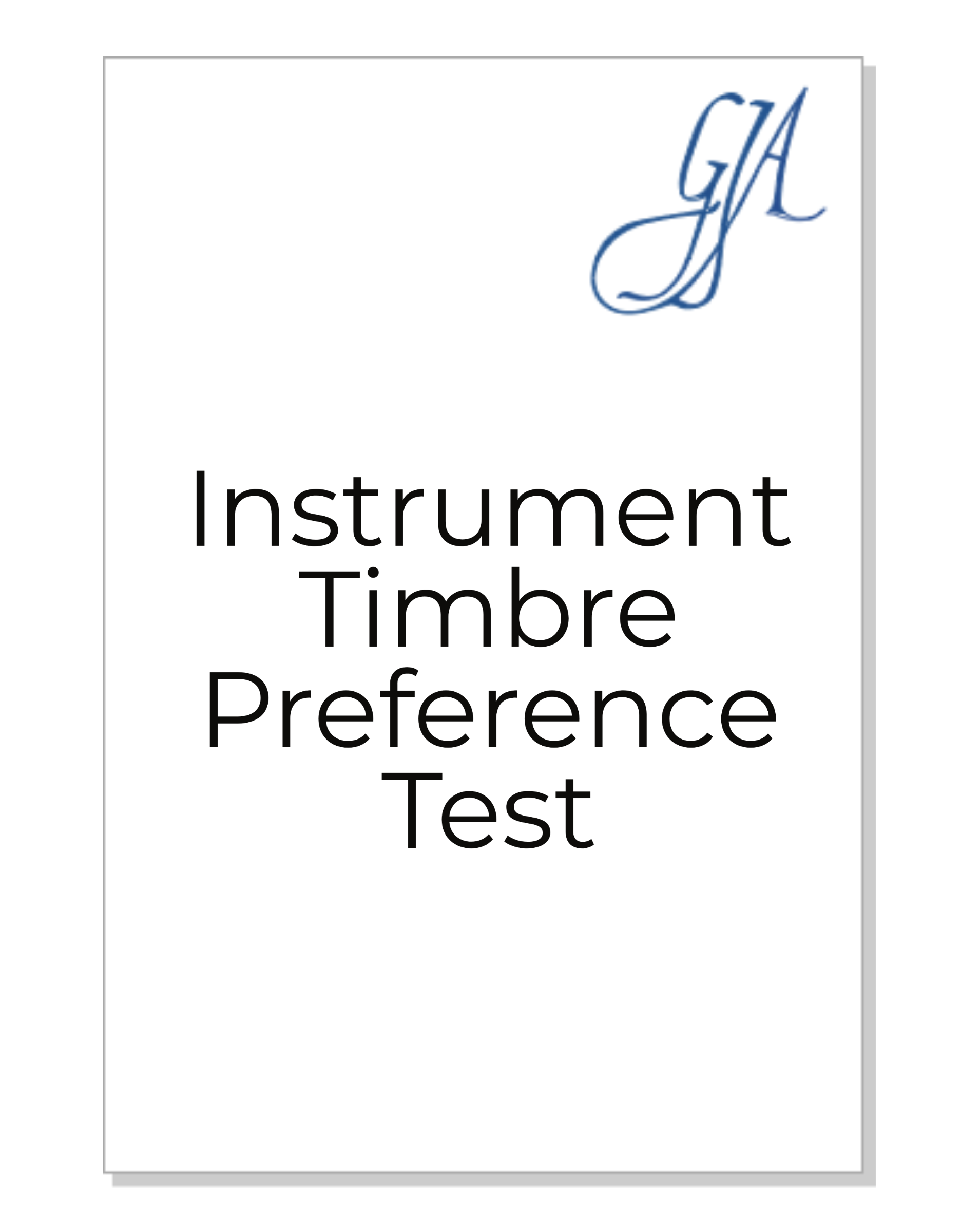 Instrument Timbre Preference Test - Kit