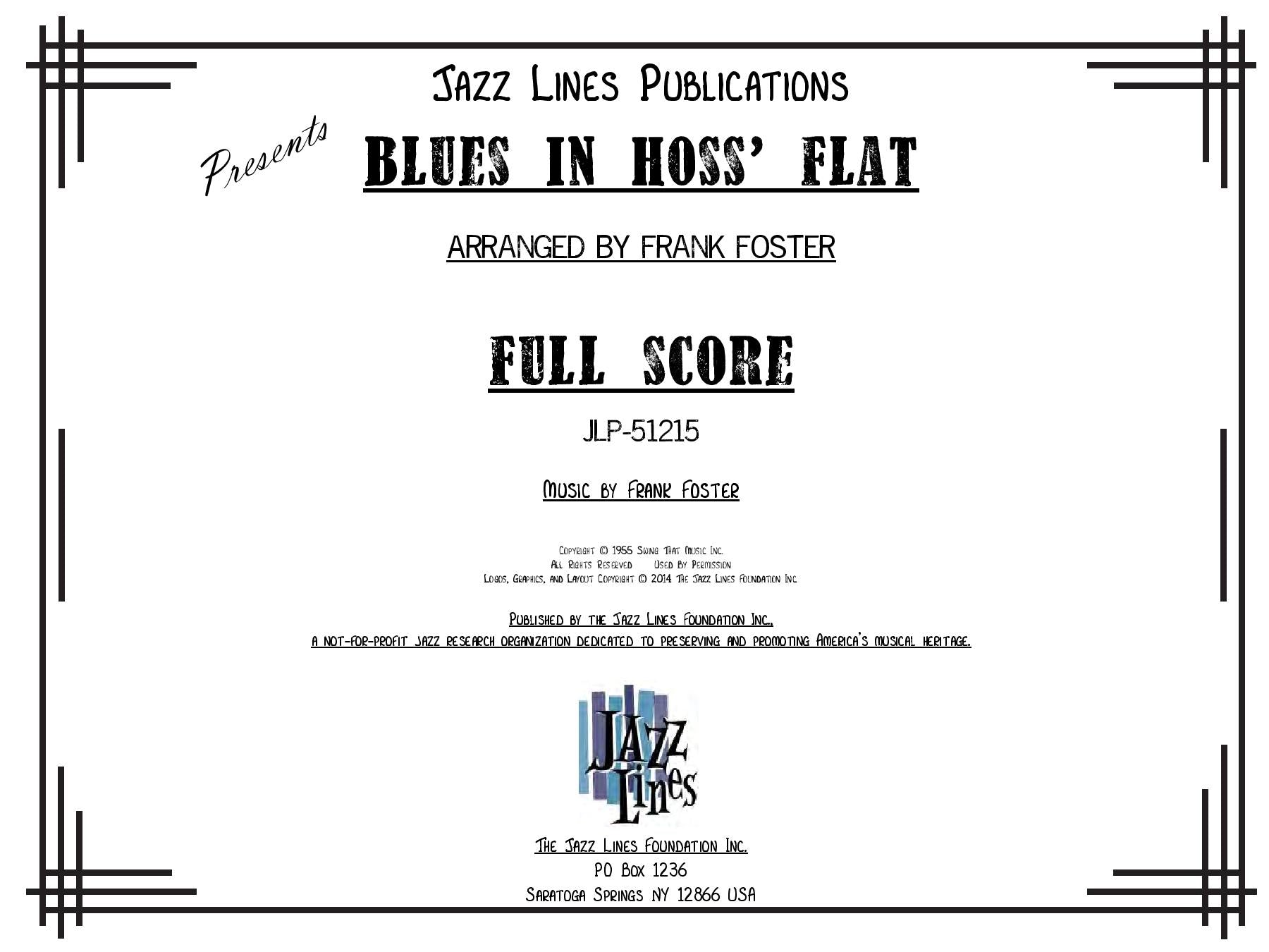 Blues in Hoss' Flat (Blues in Frankie's Flat) - arr. Frank Foster (Gra